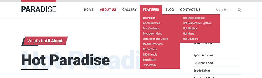 Drop down Menu Menus Sparky Framework Docs Hot Themes