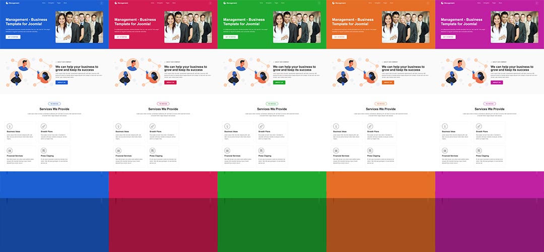 Management - One Page Business Joomla Template - Hot Themes