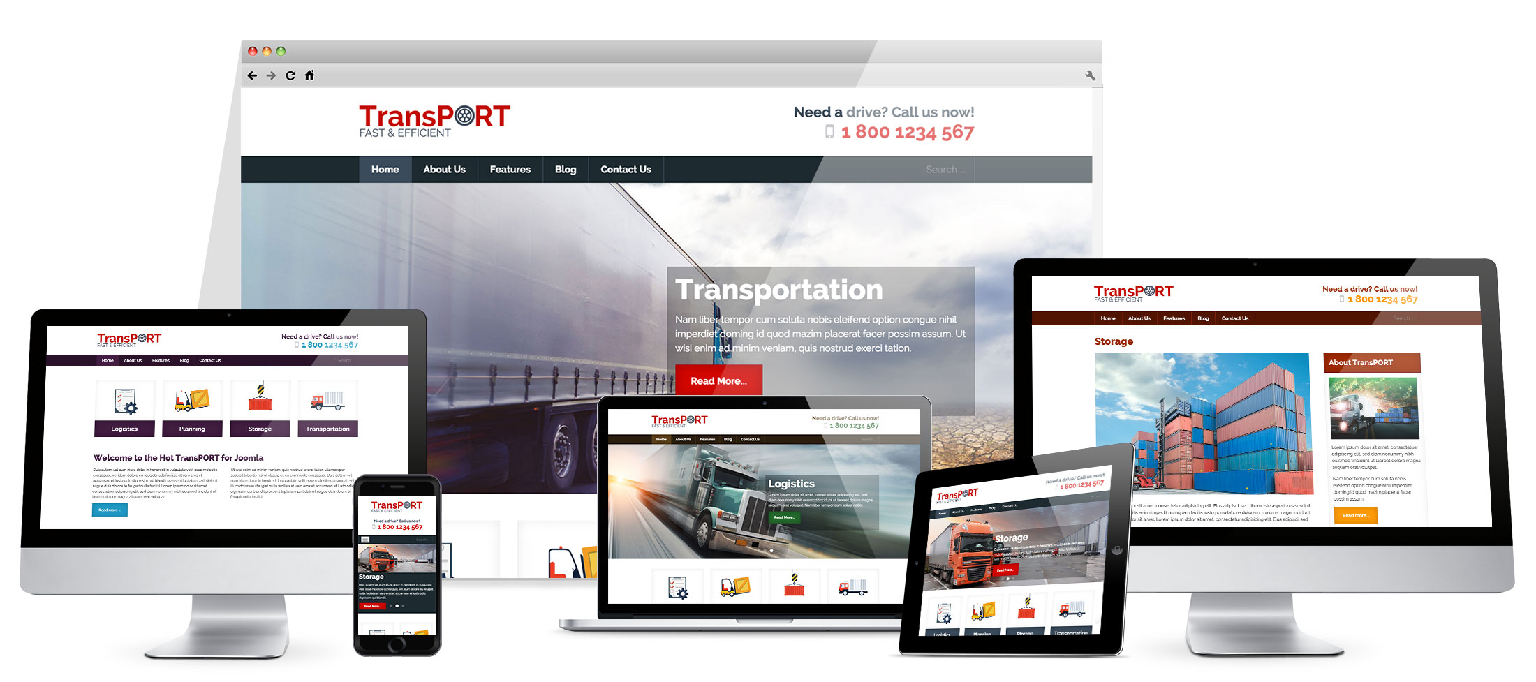 Transport Template - Joomla Templates - Hot Themes