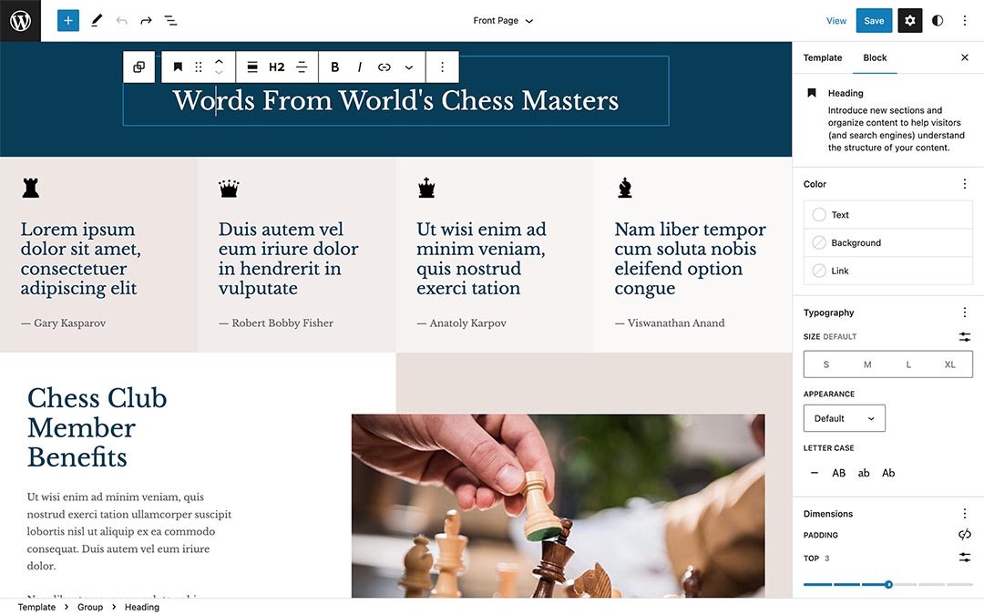 Chess WordPress Block Theme - Hot Themes