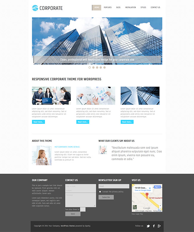 Corporate WordPress Theme - Hot Themes