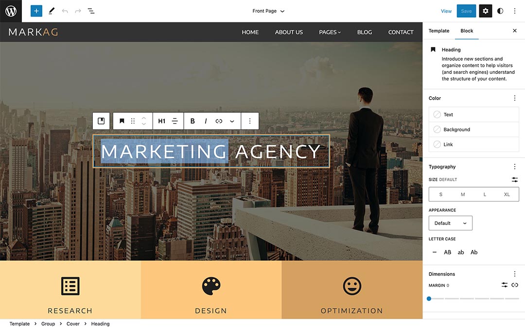 Marketing Agency Block Theme for WordPress - Hot Themes
