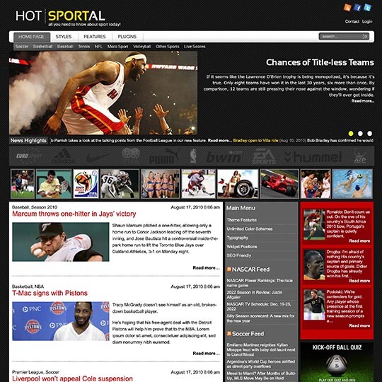 Sport Themes for WordPress - Hot Themes